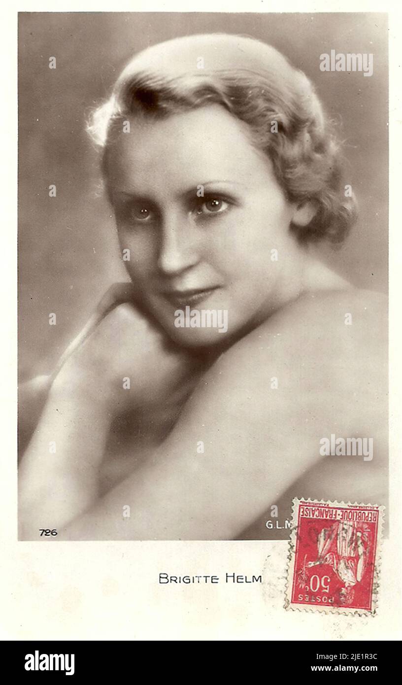 Portrait of Brigitte Helm, - German weimar era cinema (1918 - 1935 Stock Photo - Alamy