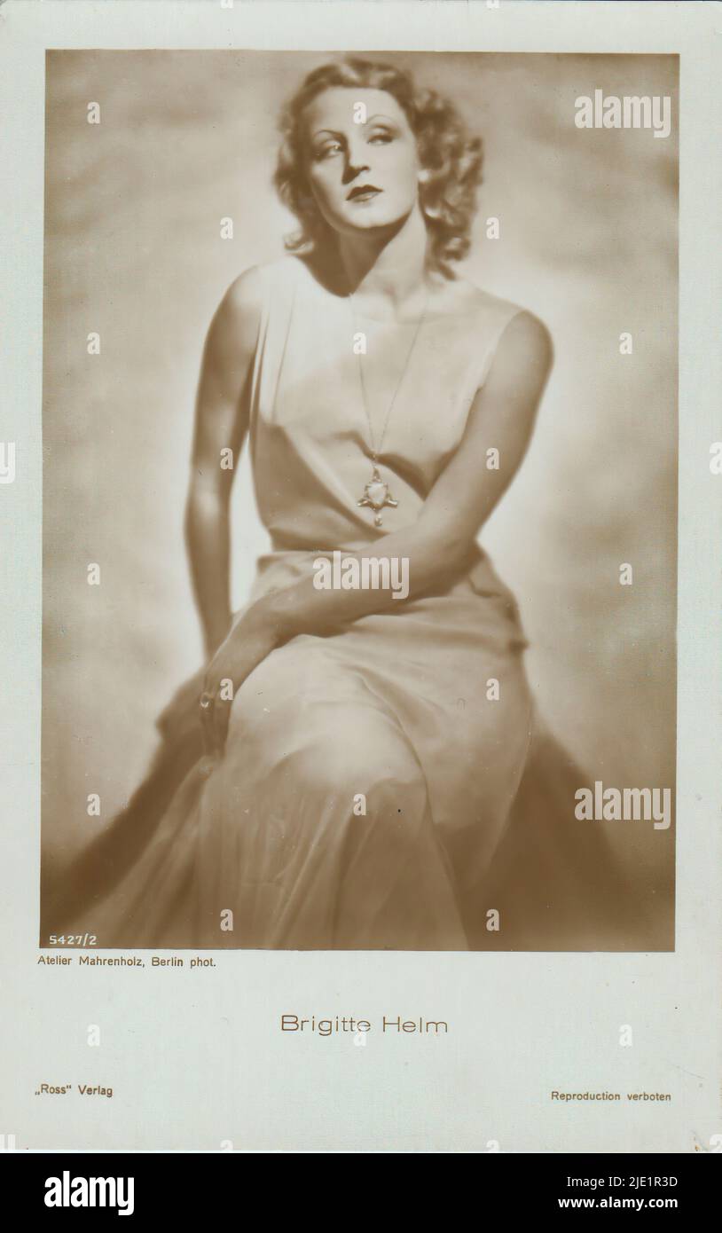 Portrait of Brigitte Helm 011 - German weimar era cinema (1918 - 1935 Stock Photo - Alamy