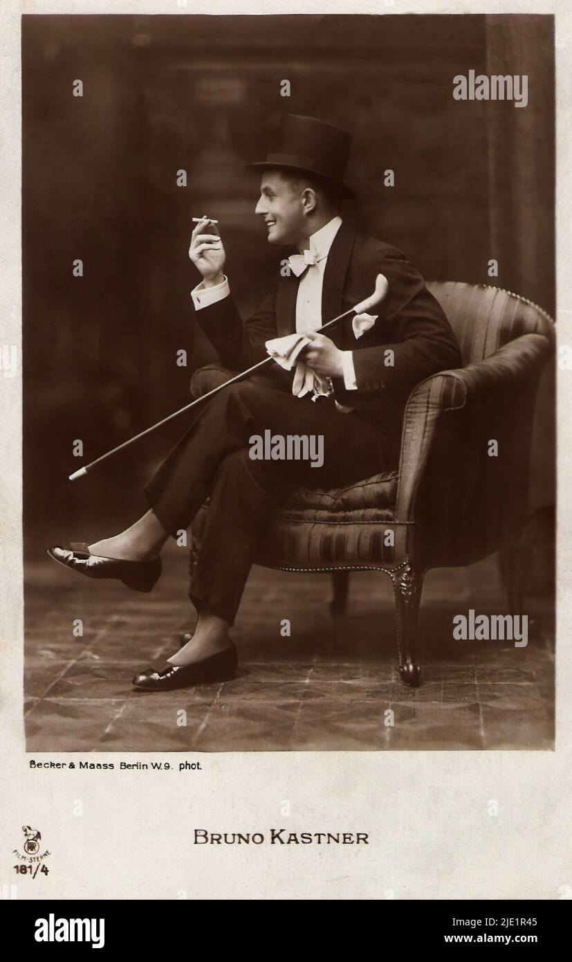 Portrait of Bruno Kastner - German weimar era cinema (1918 - 1935 Stock ...