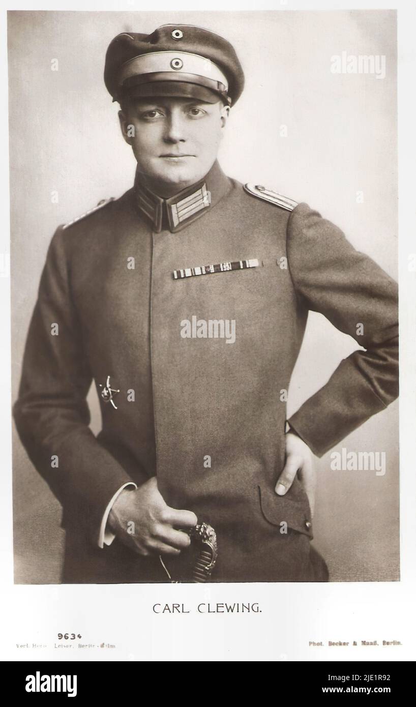 Portrait of Carl Clewing - German weimar era cinema (1918 - 1935 Stock ...