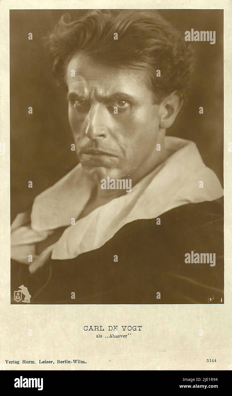 Portrait of Carl de Vogt in Ahasver - German wihelminian era cinema ...