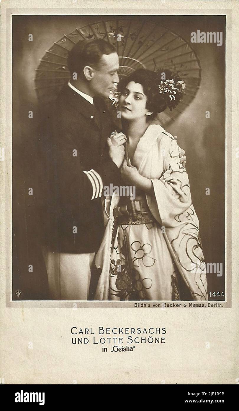 Portrait of Carl Beckersachs and Lotte Schöne in Geisha - German weimar ...