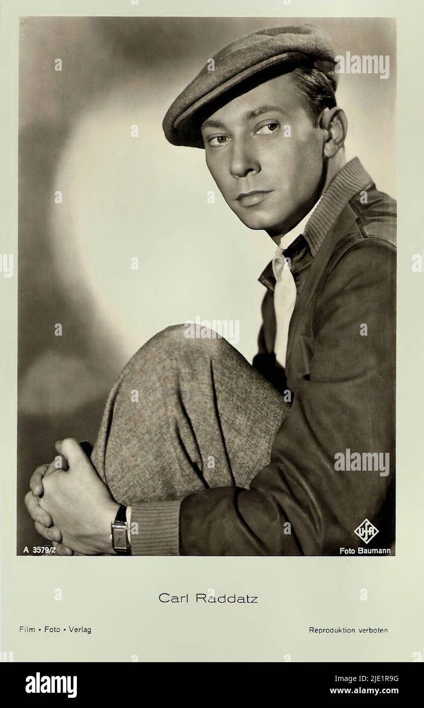 Portrait of Carl Raddatz 001 - German Third Reich movie star Stock ...