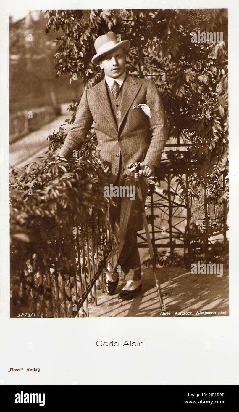 Portrait of Carlo Aldini - Italian silent cinema era actor Stock Photo ...