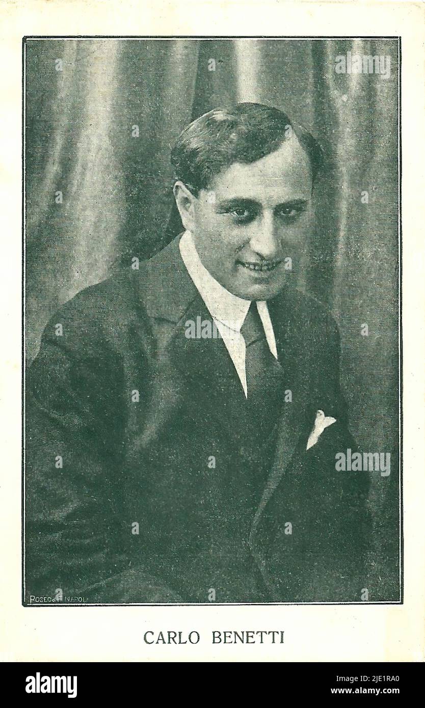 Portrait of Carlo Benetti - Italian silent cinema era actor Stock Photo ...
