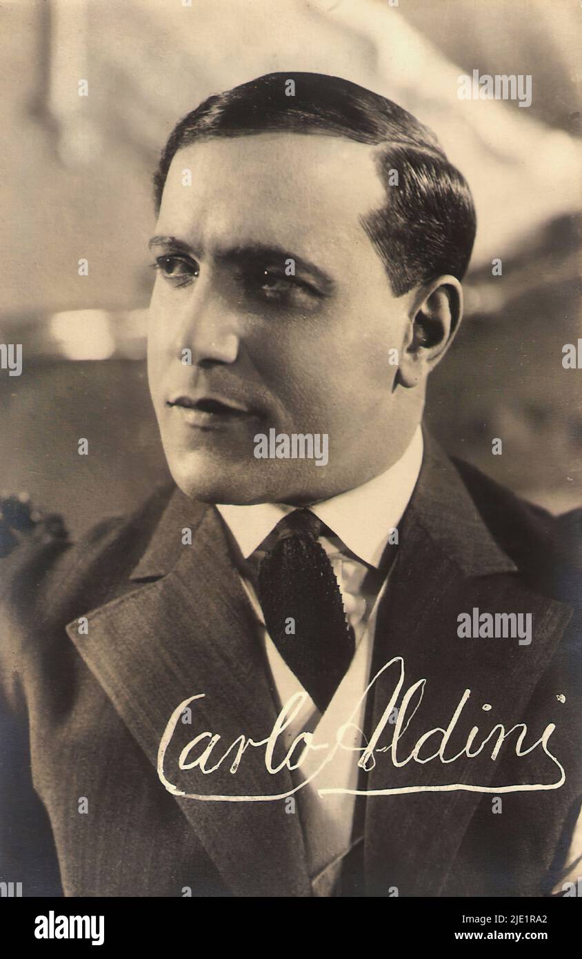 Portrait of Carlo Aldini 003 - Italian silent cinema era actor Stock ...