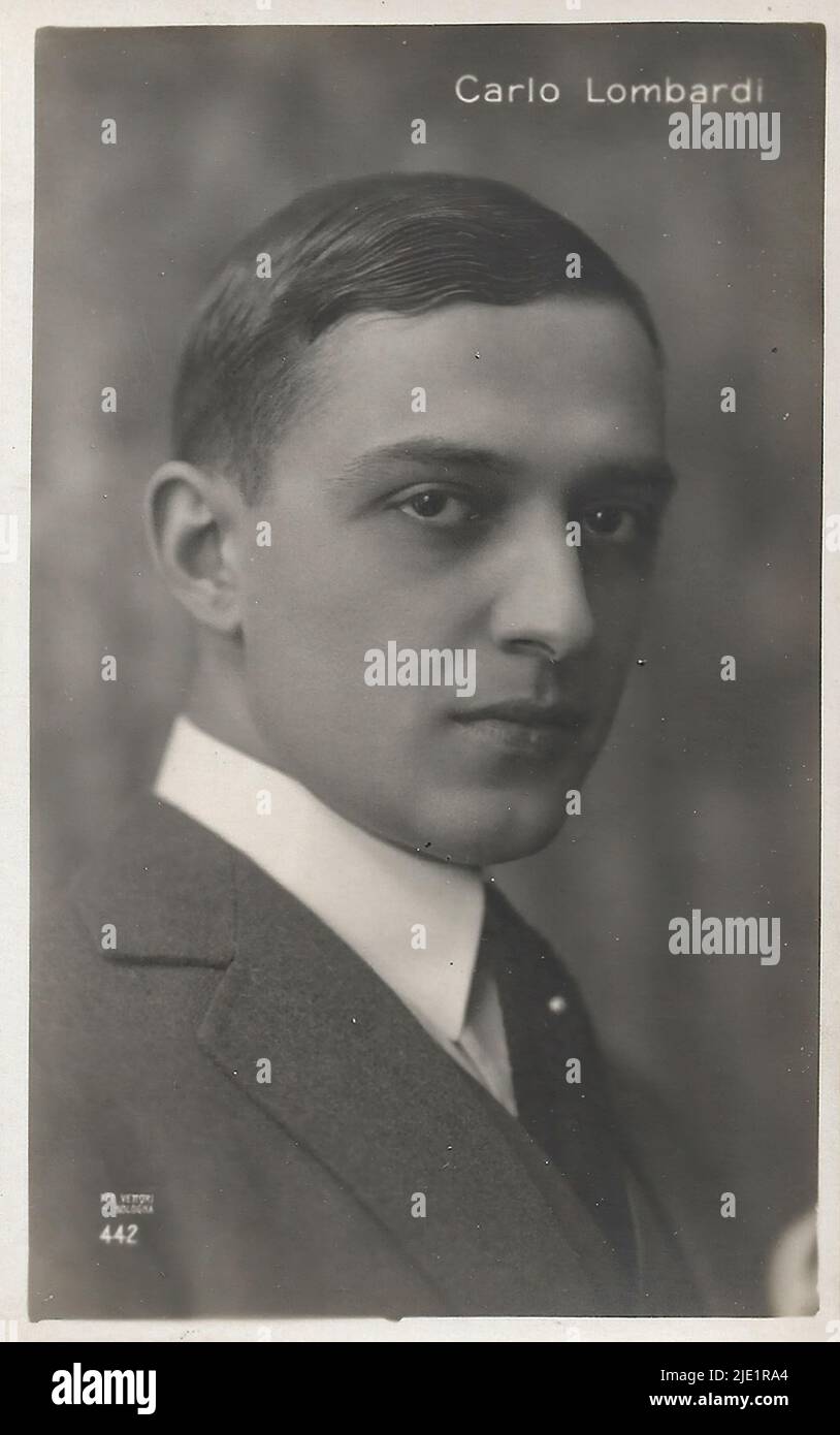 Portrait of Carlo Lombardi 001 - Italian silent cinema era actor Stock ...