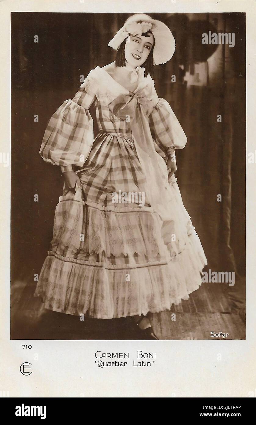 Portrait of Carmen Boni in Quartier Latin - Italian silent cinema era ...