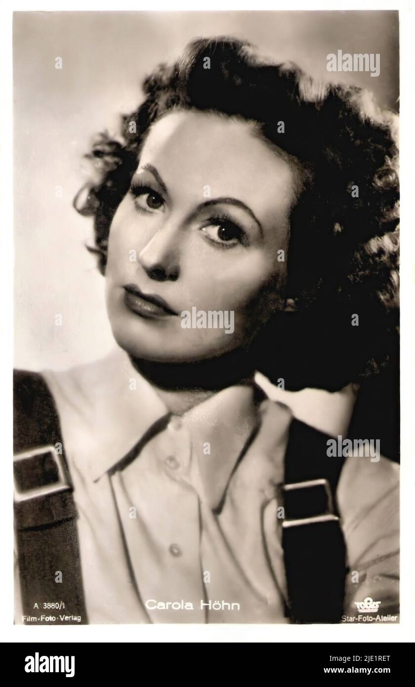 Portrait of Carola Höhn 002 - German Third Reich movie star Stock Photo ...