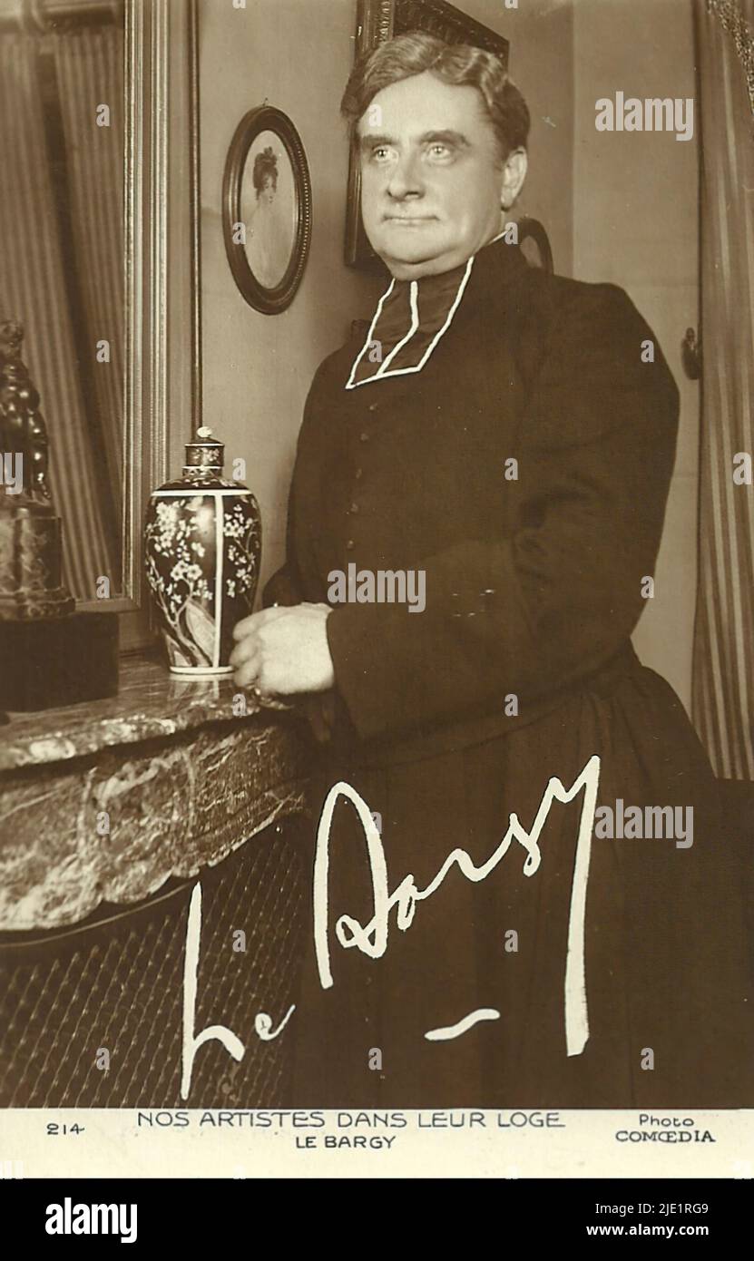 Portrait of Charles Le Bargy - French theatre classic era Stock Photo ...