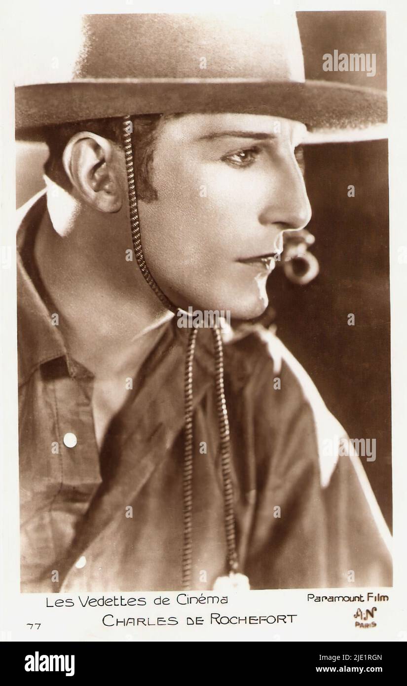 Portrait of Charles de Rochefort 002 - French silent cinema era Stock ...