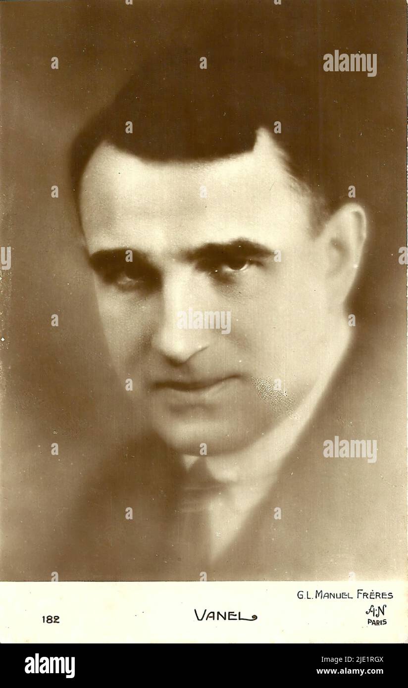 Portrait of Charles Vanel 001 - French silent cinema era Stock Photo ...