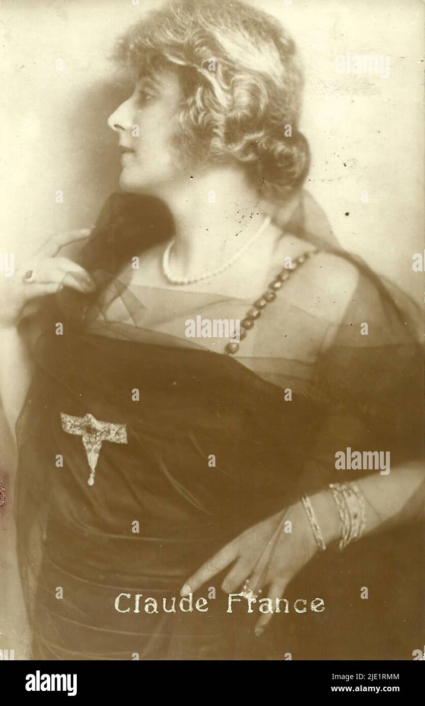 Portrait of Claude France 001 - French silent cinema era Stock Photo ...