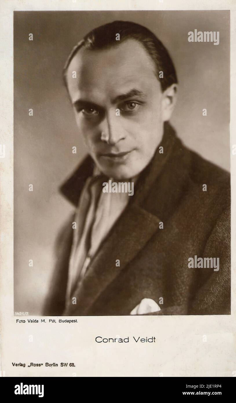 Portrait of Conrad Veidt - German weimar era cinema (1918 - 1935 Stock ...