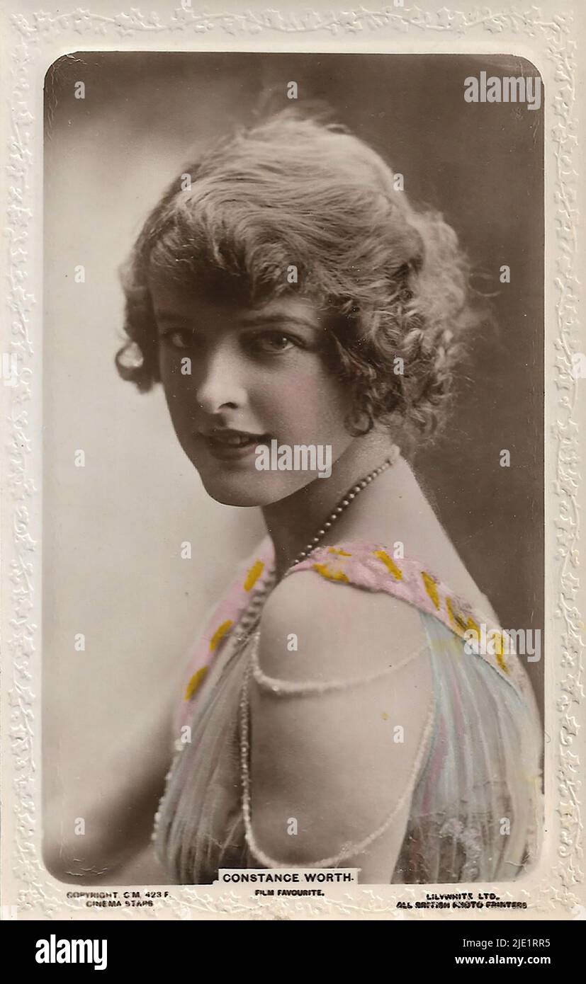 Portrait of Constance Worth 004 - British silent cinema Stock Photo - Alamy