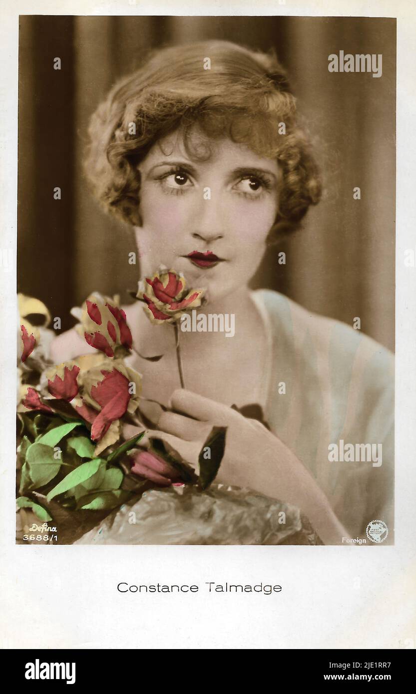 Portrait of Constance Talmadge - Hollywood silent movie actress Stock Photo - Alamy