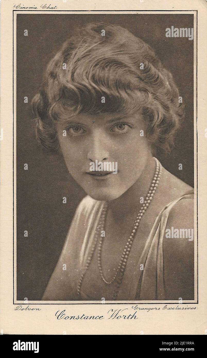 Portrait of Constance Worth - British silent cinema Stock Photo - Alamy