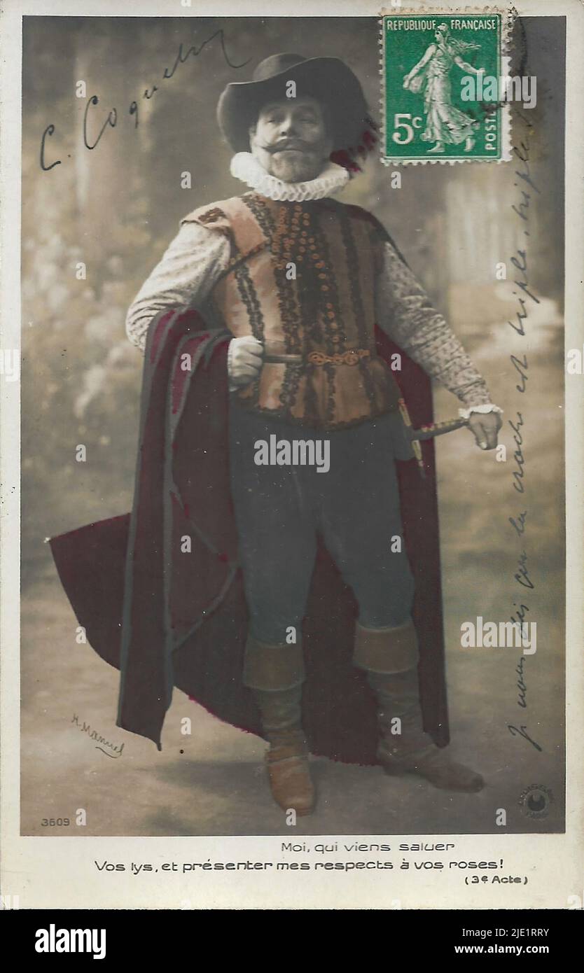 Portrait of Coquelin in Cyrano de Bergerac 003 - French theatre classic ...