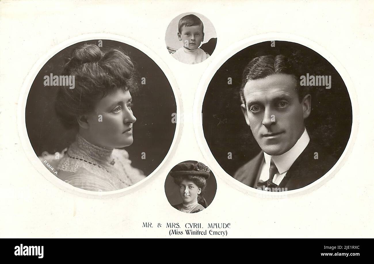 Portrait of Cyril Maude and his wife Winifred Emery - British silent ...