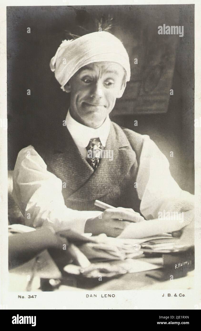 Portrait of Dan Leno 001 - British stage star of the Victorian and ...