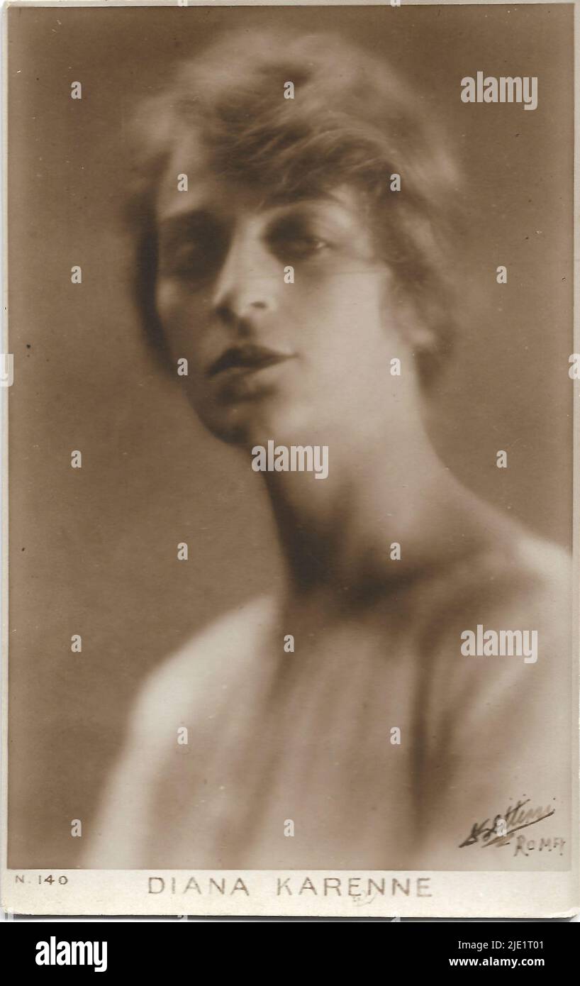 Portrait of Diana Karenne 011 - Italian silent cinema era actress Stock ...