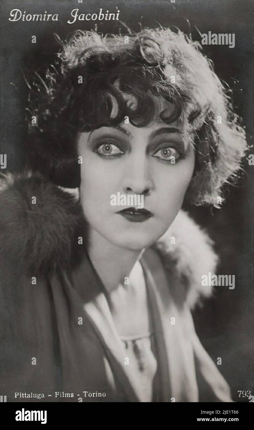 Portrait of Diomira Jacobini - Italian silent movie era Stock Photo - Alamy