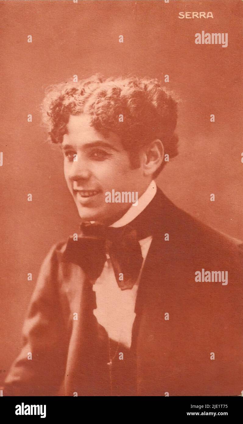 Portrait of Domenico Serra - Italian silent cinema era actor Stock ...