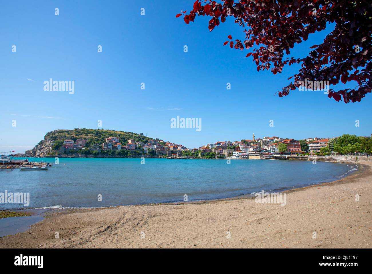 Beautiful cityscape on the mountains over Black-sea, Amasra. Amasra ...