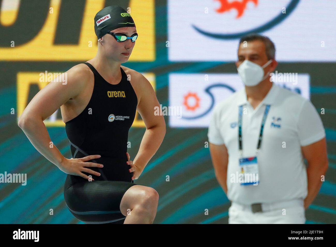 BUDAPEST, HUNGARY - JUNE 24: Kim Busch of The Netherlands competing at ...