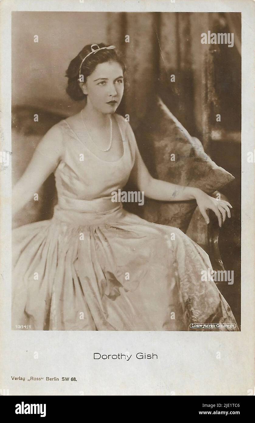 Portrait of Dorothy Gish 002 - Hollywood silent movie actress Stock ...