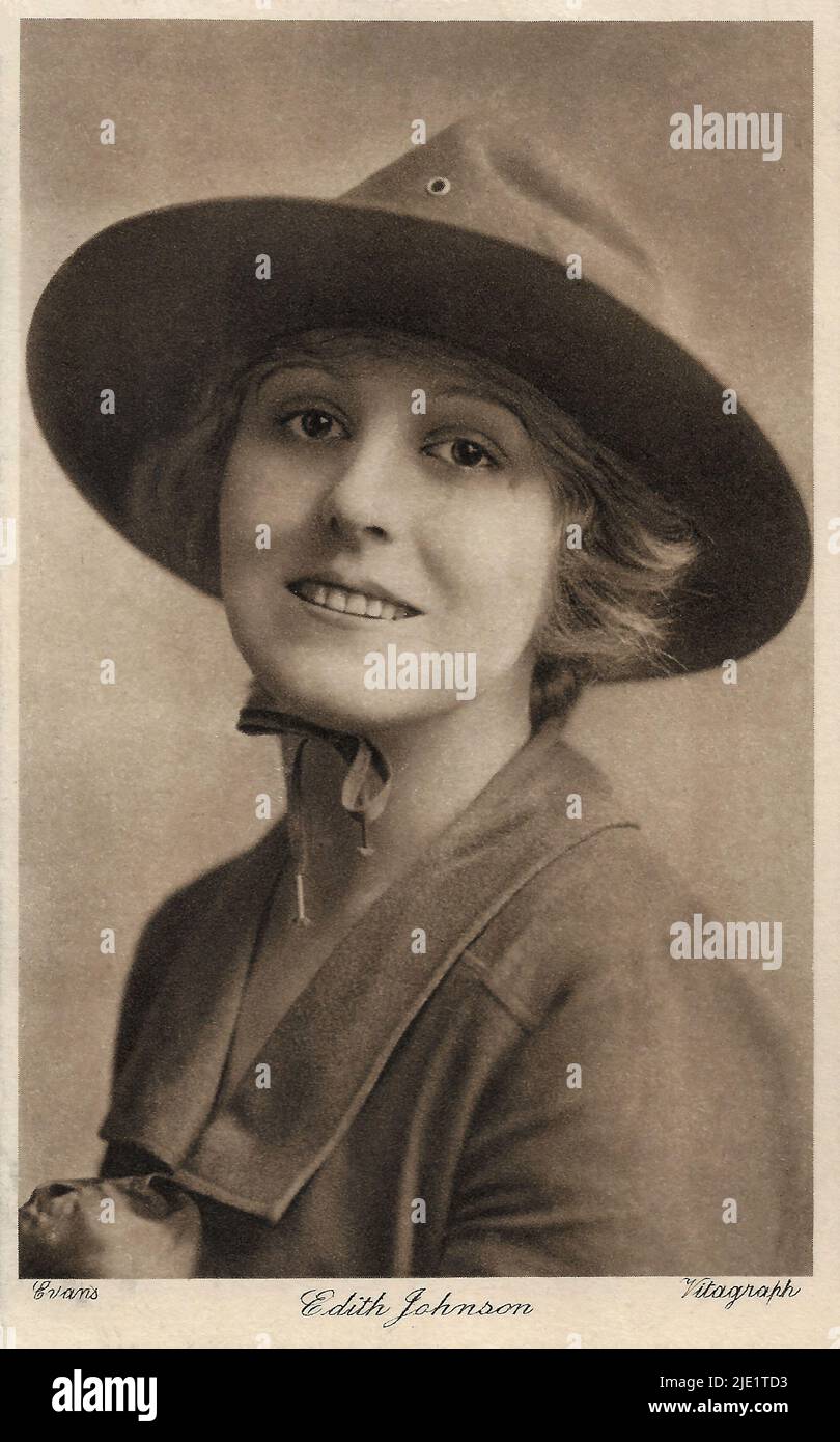 Portrait of Edith Johnson - American cinema before Hollywood era Stock ...