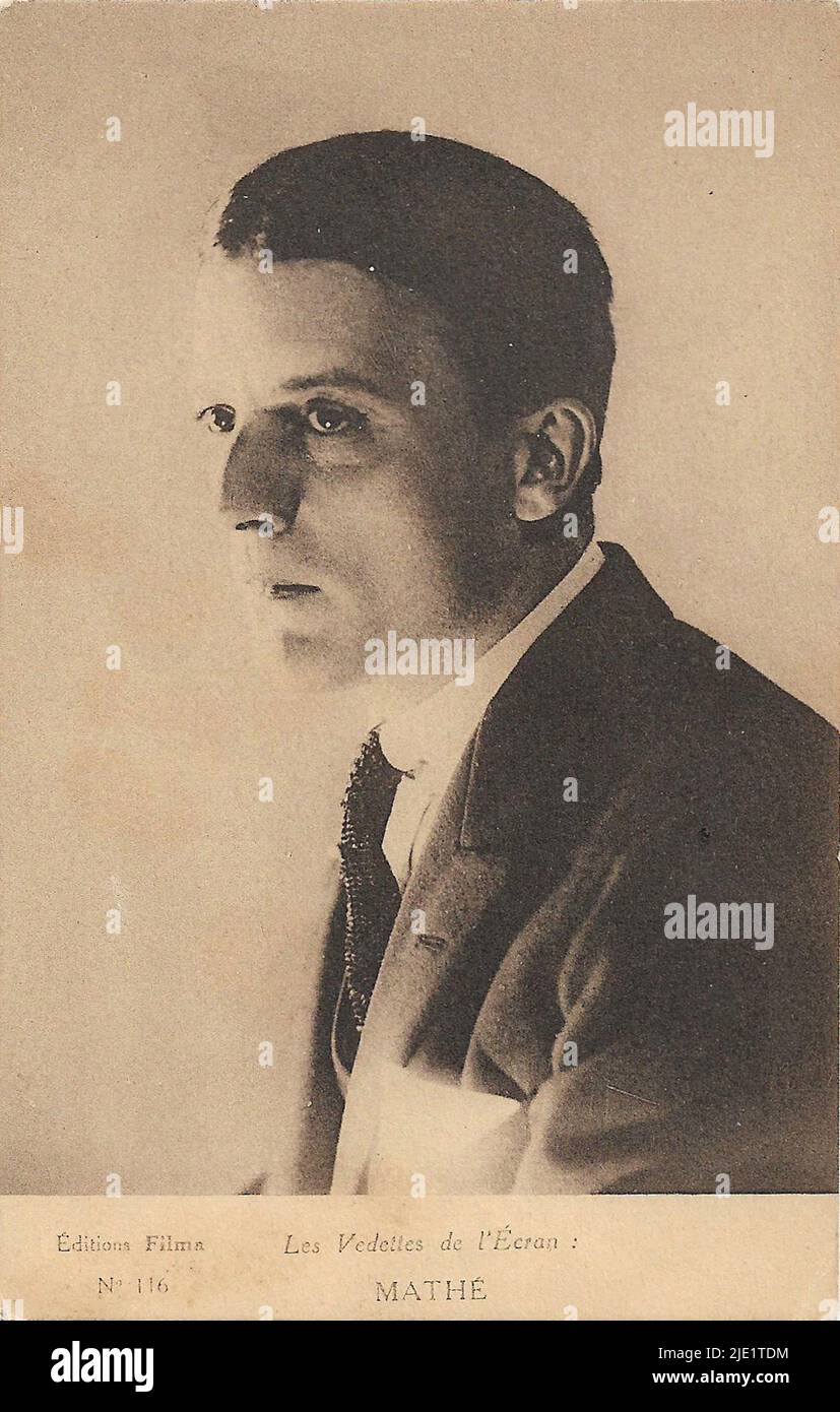 Portrait of Édouard Mathé - French silent cinema era Stock Photo - Alamy