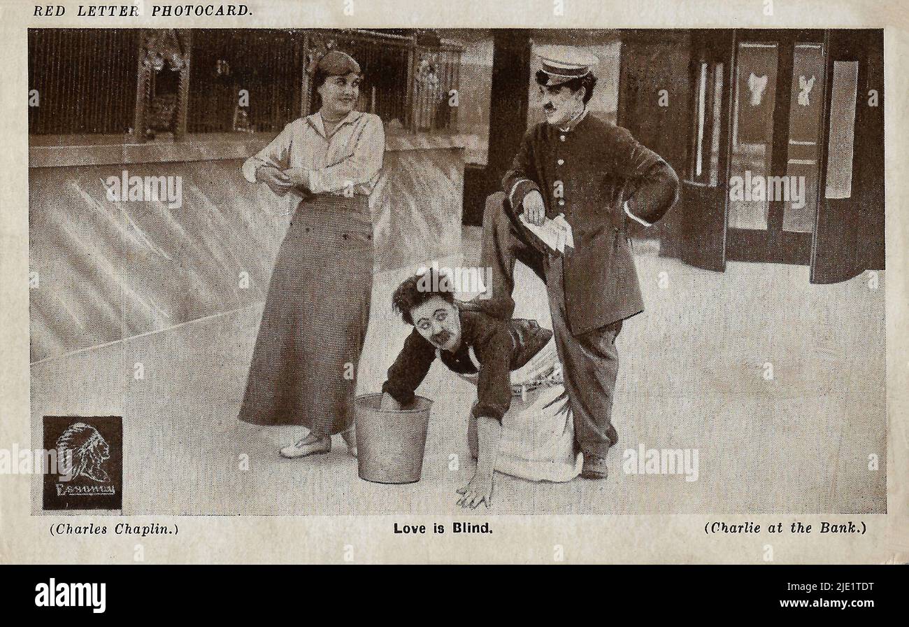 Portrait of Edna Purviance, Billy Armstrong and Charlie Chaplin in The ...