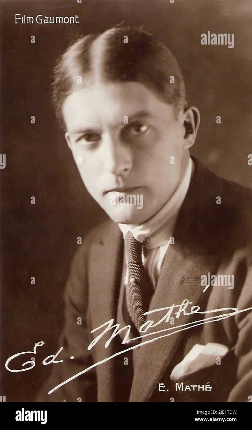 Portrait of Edouard Mathé - French silent cinema era Stock Photo - Alamy