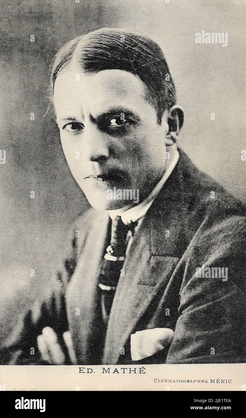 Portrait of Édouard Mathé 002 - French silent cinema era Stock Photo ...