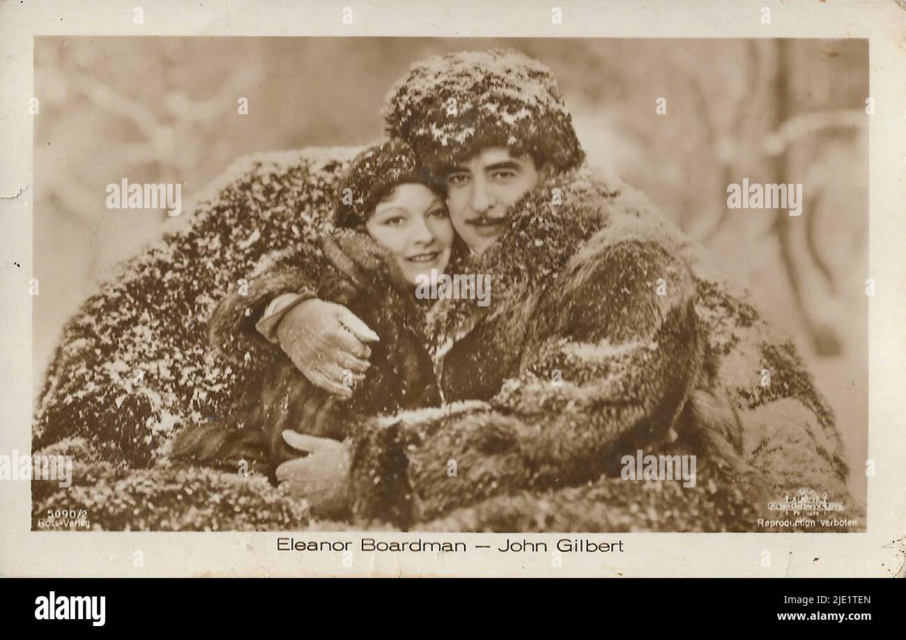Portrait of Eleanor Boardman and John Gilbert - Hollywood silent movie ...