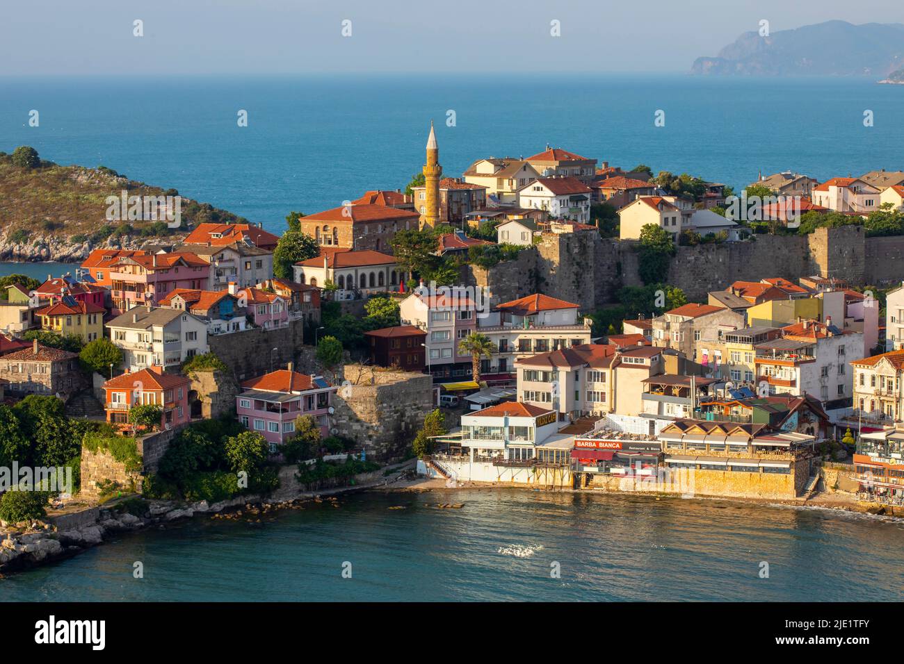 Beautiful cityscape on the mountains over Black-sea, Amasra. Amasra ...