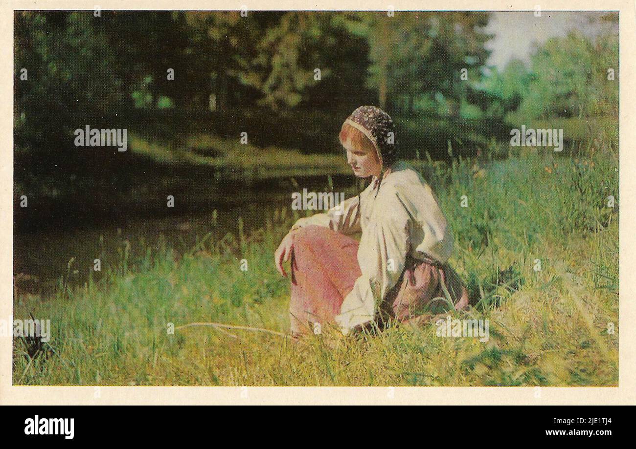 Portrait of Elena Solovey in The Drama from Ancient Life Stock Photo ...