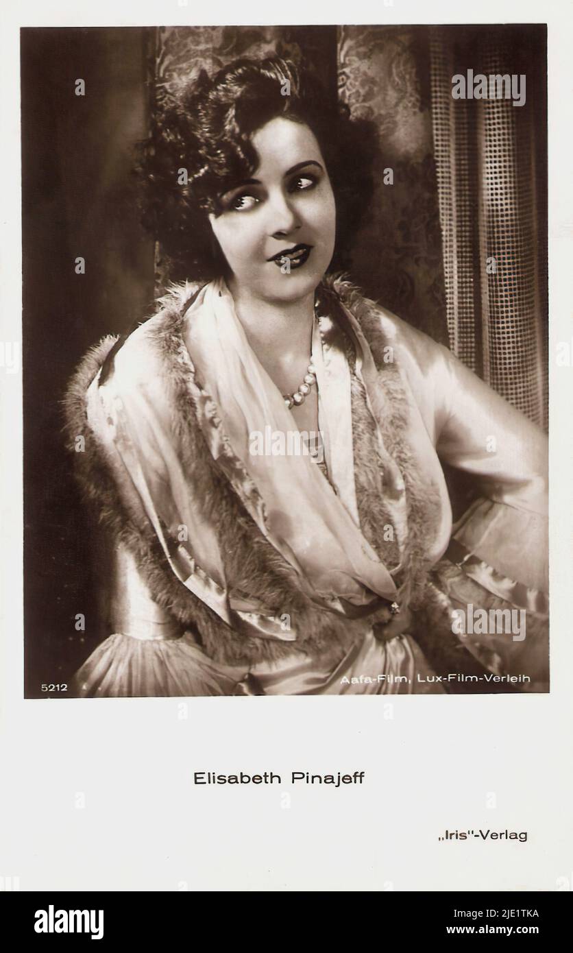 Portrait of Elisabeth Pinajeff 001 - German weimar era cinema (1918 - 1935 Stock Photo - Alamy