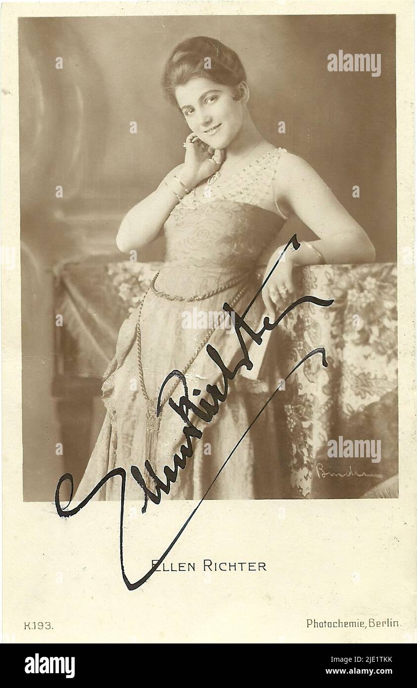 Portrait of Ellen Richter - German weimar era cinema (1918 - 1935 Stock ...