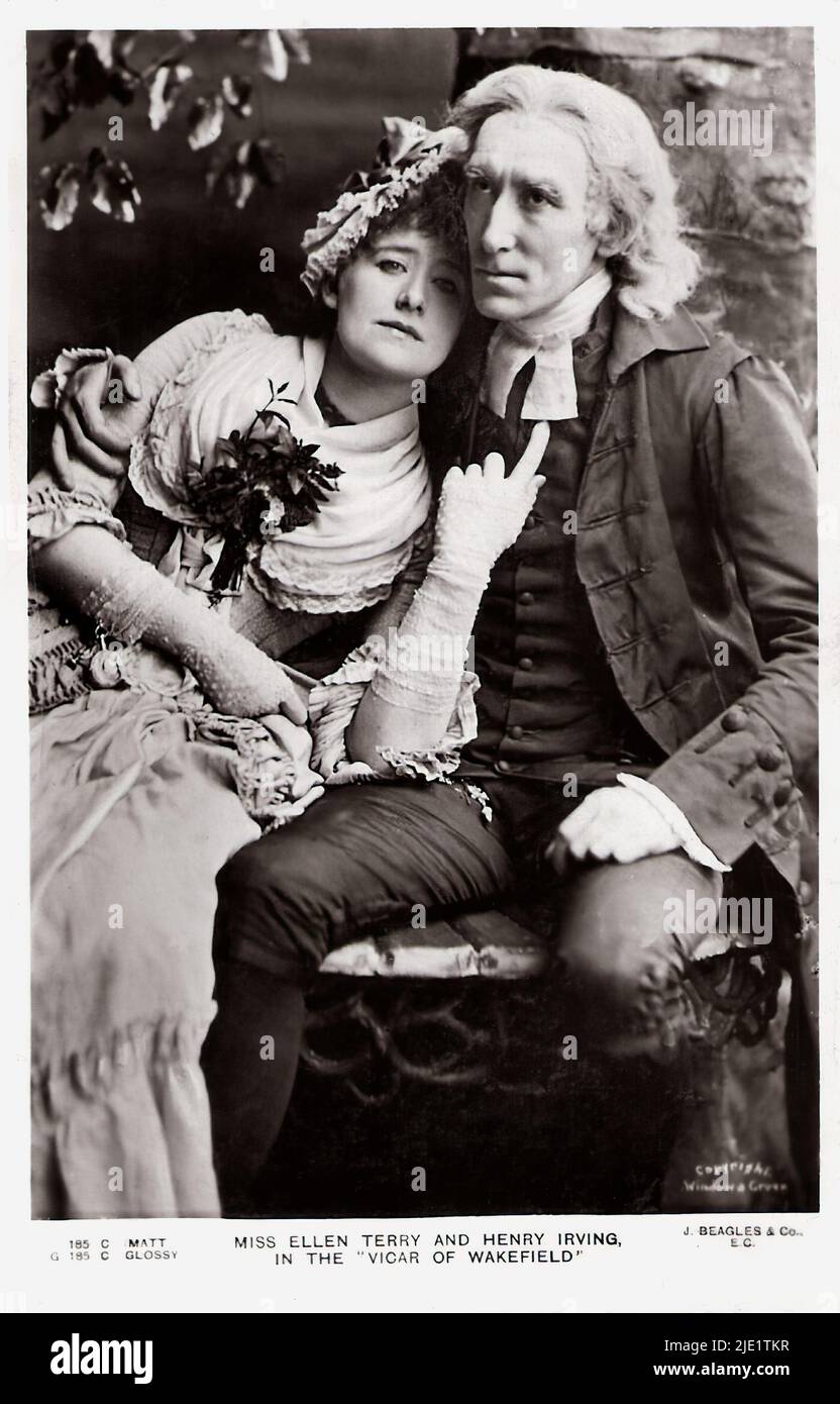 Portrait of Ellen Terry and Henry Irving - British stage star of the ...