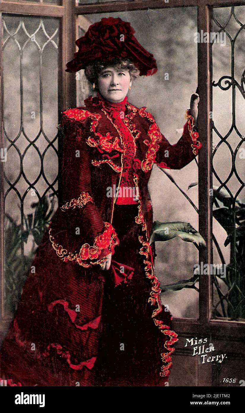 Portrait of Ellen Terry - British stage star of the Victorian and ...