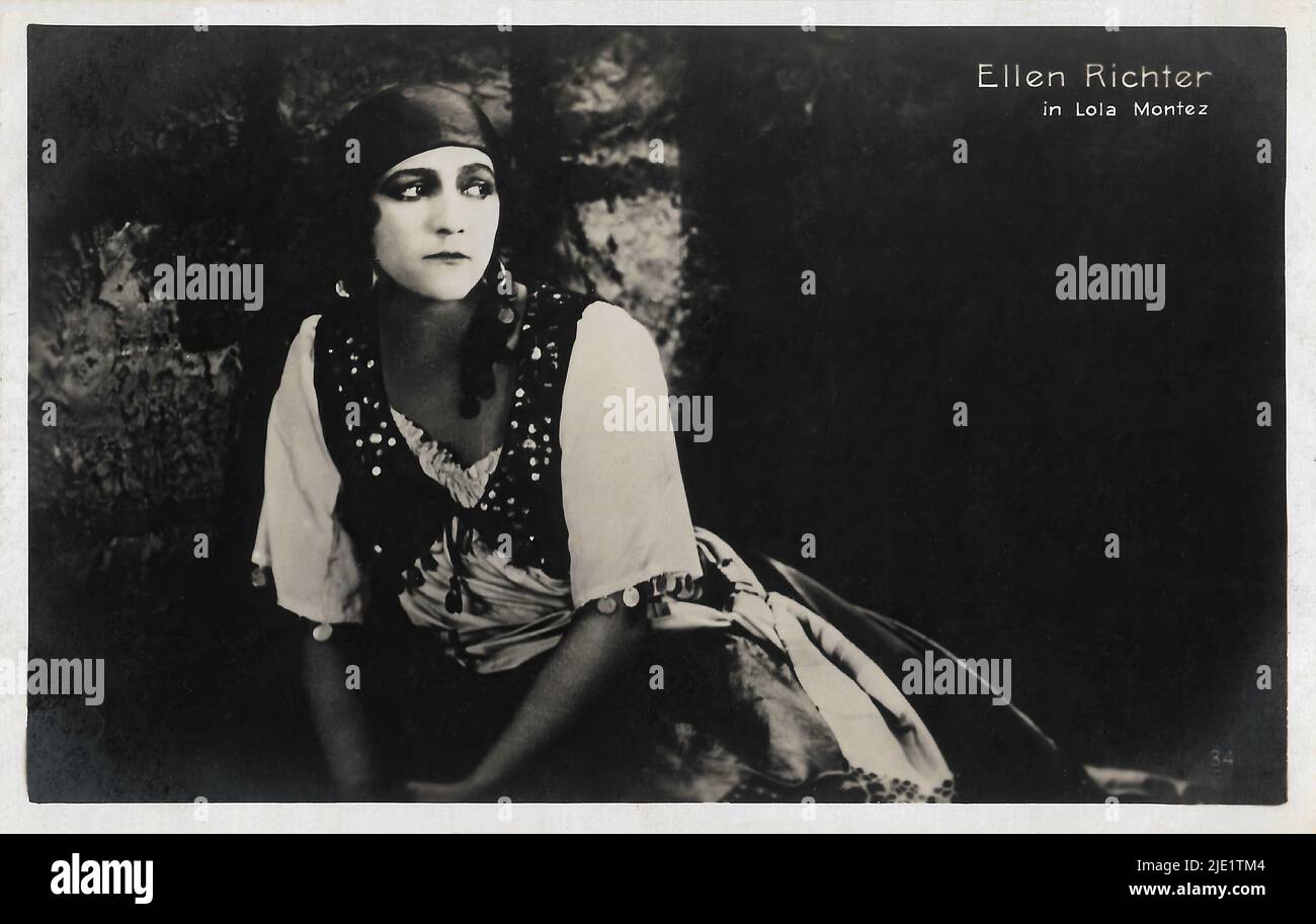 Portrait of Ellen Richter in Lola Montez - German weimar era cinema ...