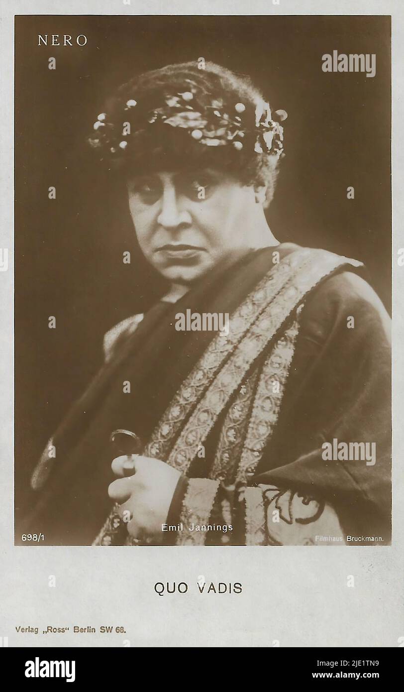 Portrait of Emil Jannings as Nero in Quo vadis (1924) - Italian silent ...