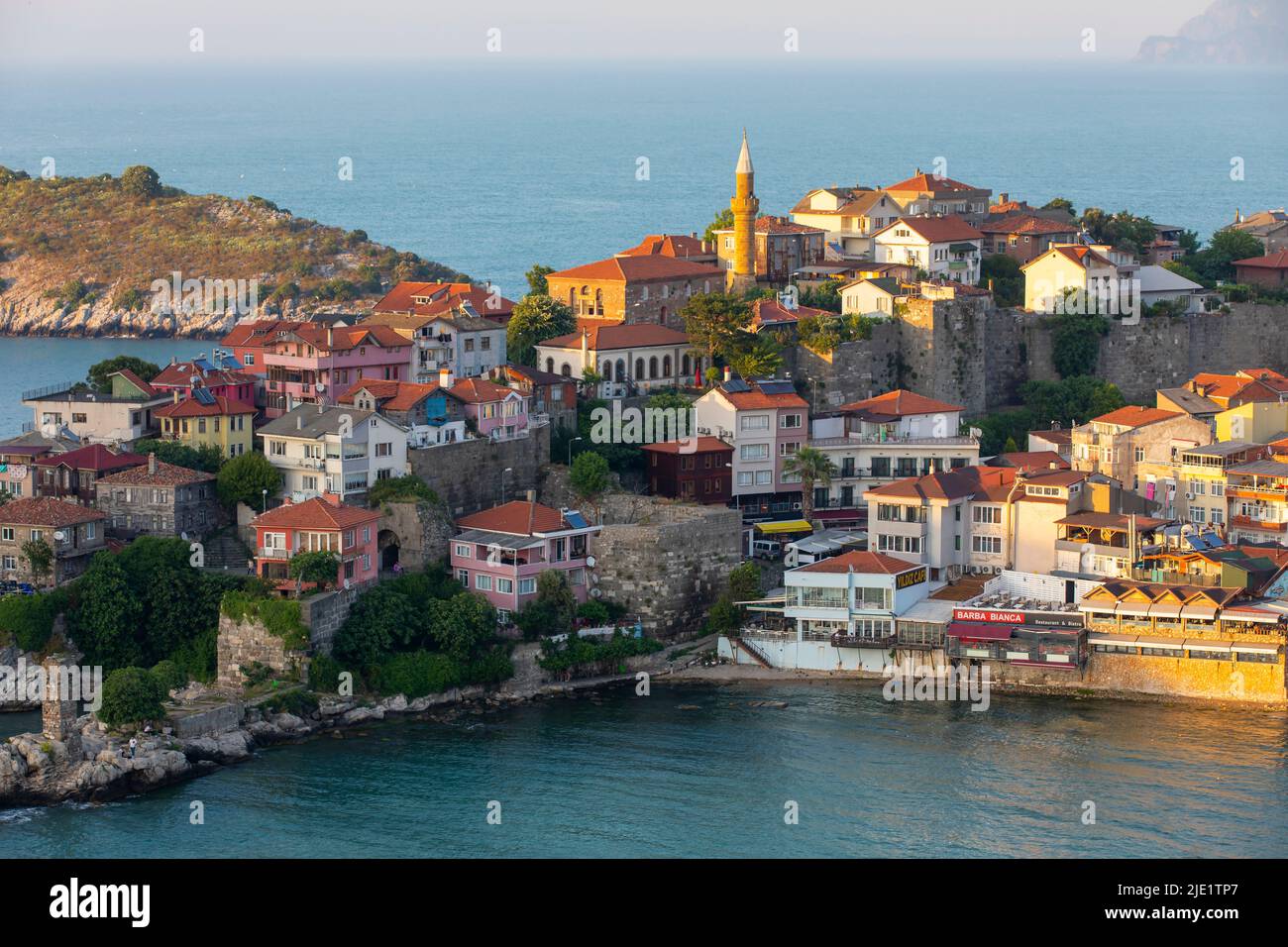Beautiful cityscape on the mountains over Black-sea, Amasra. Amasra ...