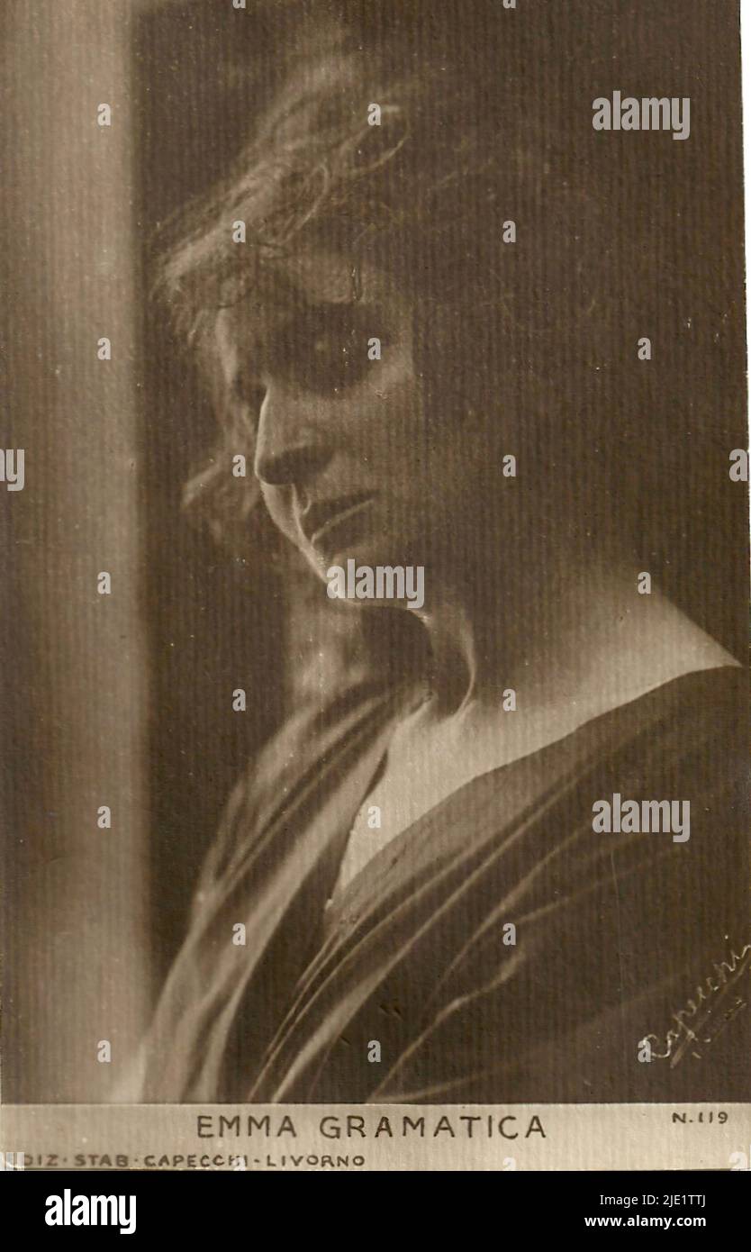 Portrait of Emma Gramatica - Italian silent movie Stock Photo - Alamy