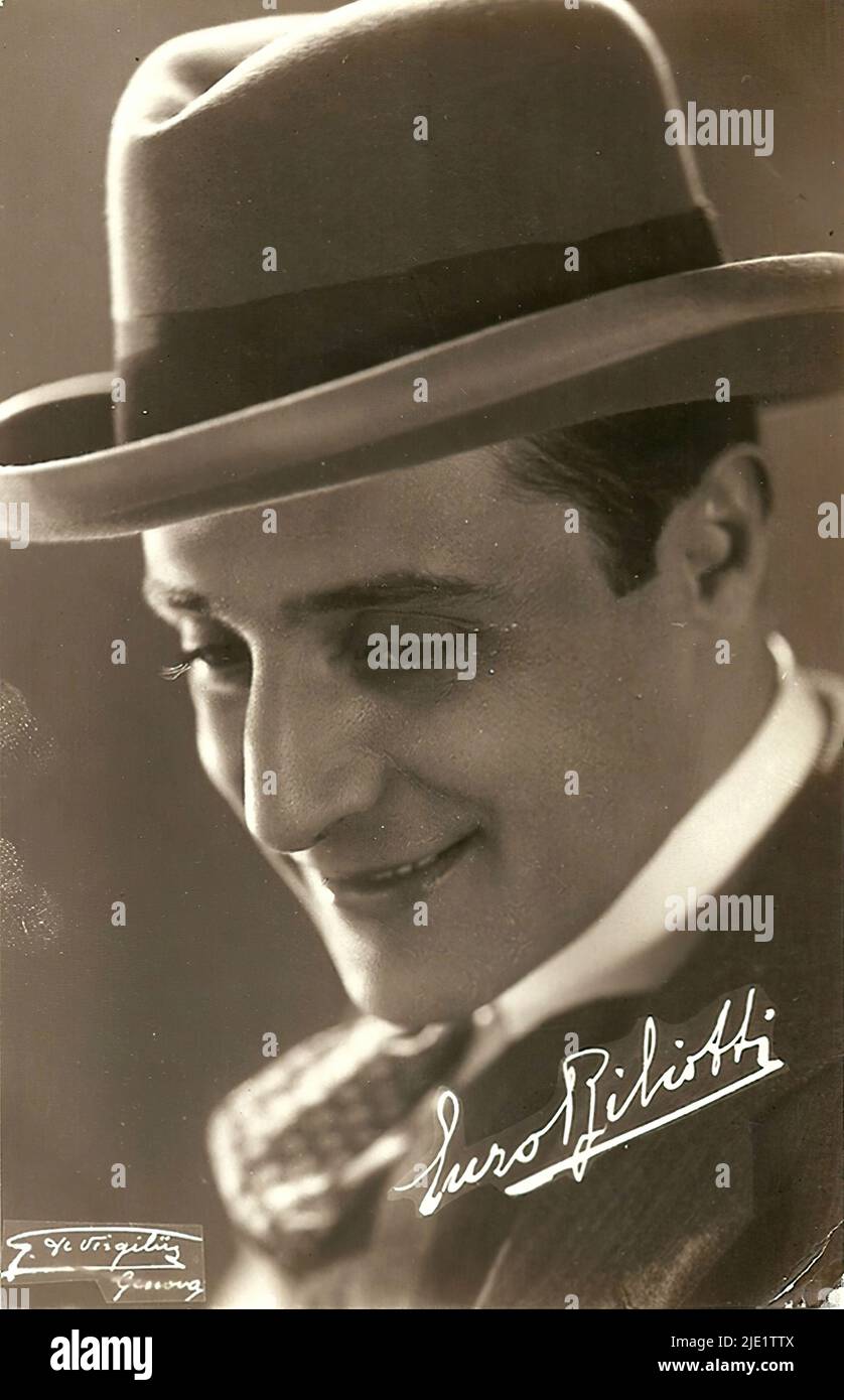 Portrait of Enzo Biliotti - Italian silent cinema era actor Stock Photo ...