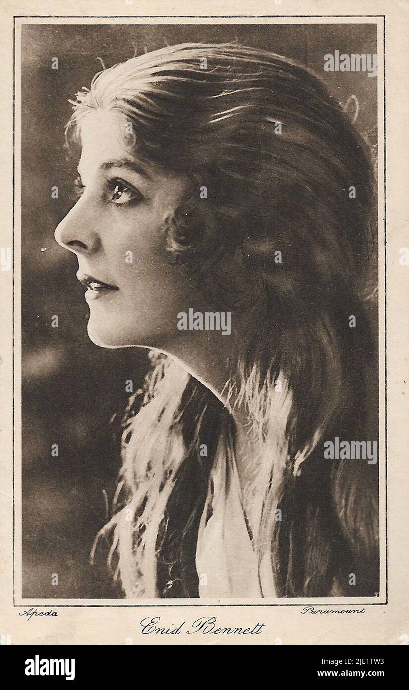 Portrait of Enid Bennett - Hollywood silent movie actress Stock Photo ...