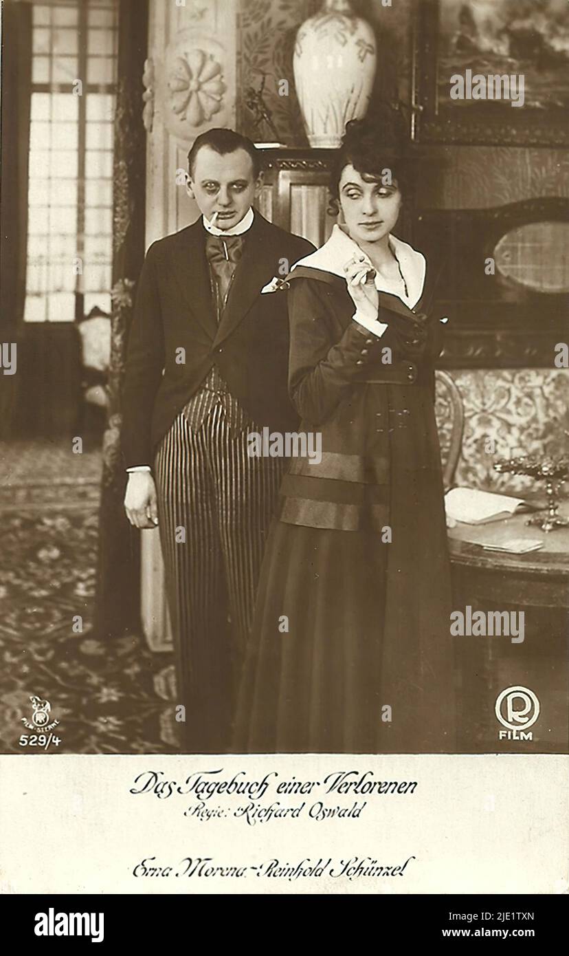 Portrait of Erna Morena and Reinhold Schünzel in Das Tagebuch einer ...