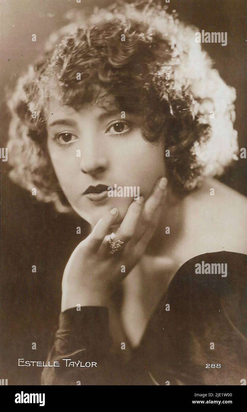 Portrait Of Estelle Taylor Hollywood Silent Movie Actress Stock Photo